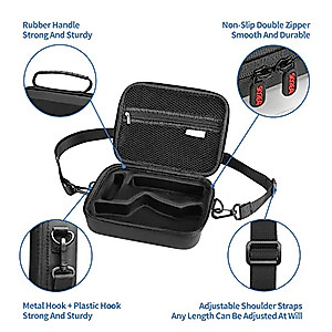 GardTok OM 6 Case, PU Leather Portable Storage Bag With Shoulder Strap, Travel Case for DJI OSMO Mobile 6 Gimbal Stabilizer Accessories