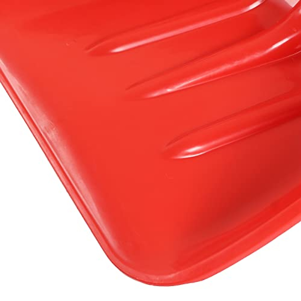Emoshayoga Plastic Garden Shovel, Snow Shovel PP Red for Agriculture for Street Sweeper for Fallen Leaves(41 X 37cm / 16.1 X 14.6in)