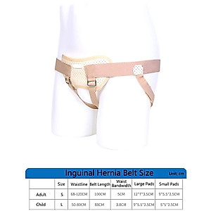 GHzzY Hernia Belt for Surgery & Injury Recovery - Hernia Support Truss for Single/Double Inguinal or Sports Hernia with 4 Compression Pads(2 Pack),Adult