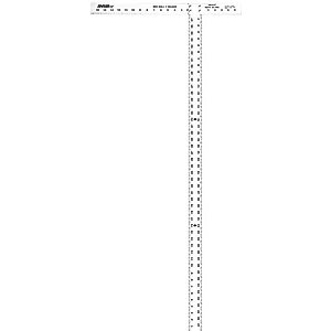 Johnson Level & Tool JTS48HD Heavy Duty Professional Aluminum Drywall T-Square, 48", Silver, 1 Square