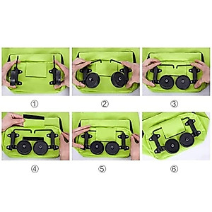 Shreejicreation Foldable Shopping Trolly Bag with Wheels Vegetable, Grocery Shopping Carry Bag Folding Travel Luggage Bag Lightweight Multiperpose [Pack of 1]