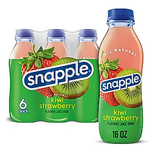 Snapple Kiwi Strawberry, 16 fl oz recycled plastic bottle, 6 pack