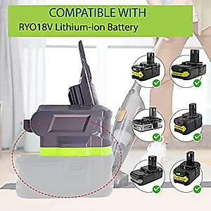 2-in-1 V7/8 Adapter for Ryobi 18V Lithium Battery Convert to for Dys0n V7/8 Handheld Vacuum Cleaner Battery Compatible with V7/8 Animal V7/8 Absolute V7/8 Motorhead Pro V7/8