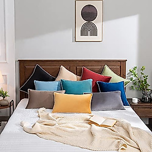 GAWAMAY Throw Pillow Covers 22x22 Cushion Cases, Soft Velvet Modern Novelty Edge Designs, Mix and Match for Home Decor, Pack of 2 Decorative Outdoor Pillow Cover for patio furniture Bedroom(Navy Blue)