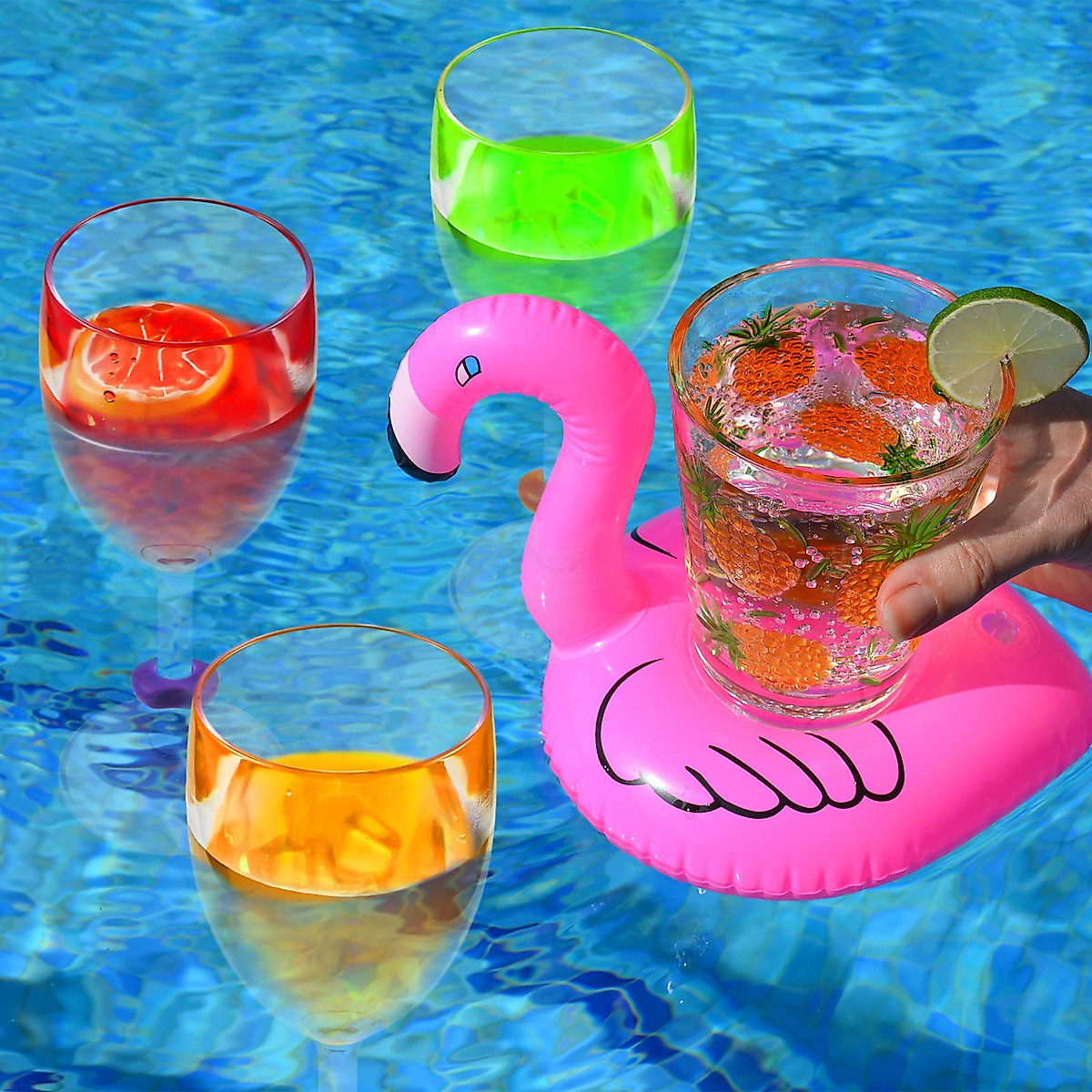 Floating Wine Glasses - Ideal for Pool & Beach Fun