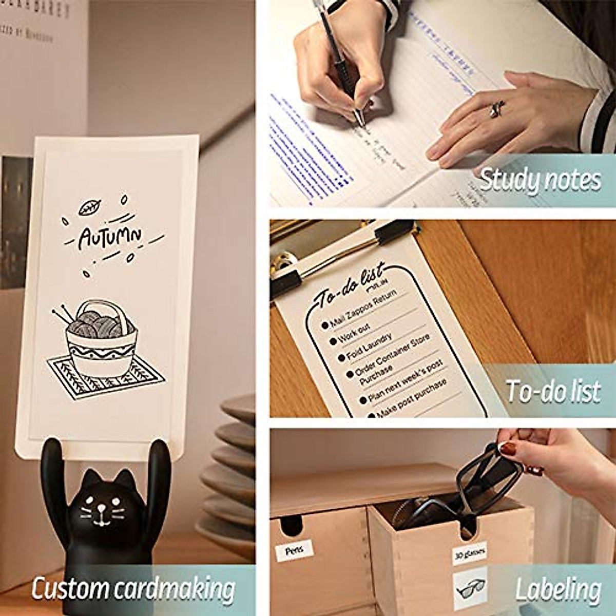 Phomemo M02 Wireless Sticker Printer, Portable Bluetooth Photo Printer Pocket Thermal Sticker Maker Mobile Printer, Compatible with iOS and Android, for Print Photo, Journal, Fun, Black and White