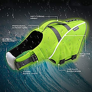 ZHYING Dog Life Vest Jackets,Adjustable Pet Vest Swimsuit,Pet Costume Swimming Clothes Apparel,for Small, Middle, Large Size Dogs