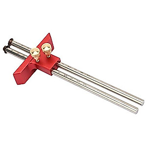YWBL-WH Double Head Scriber Stainless Steel Woodworking Marking Gauge Scriber Ruler Wood Scribe Tool