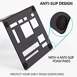 Book Ends Decorative for Heavy Books, 2 Piece Large Heavy Duty Bookends for Shelves for Holding Books, Black Book Stopper for Office, Home, Heavy Books, Non-Skid