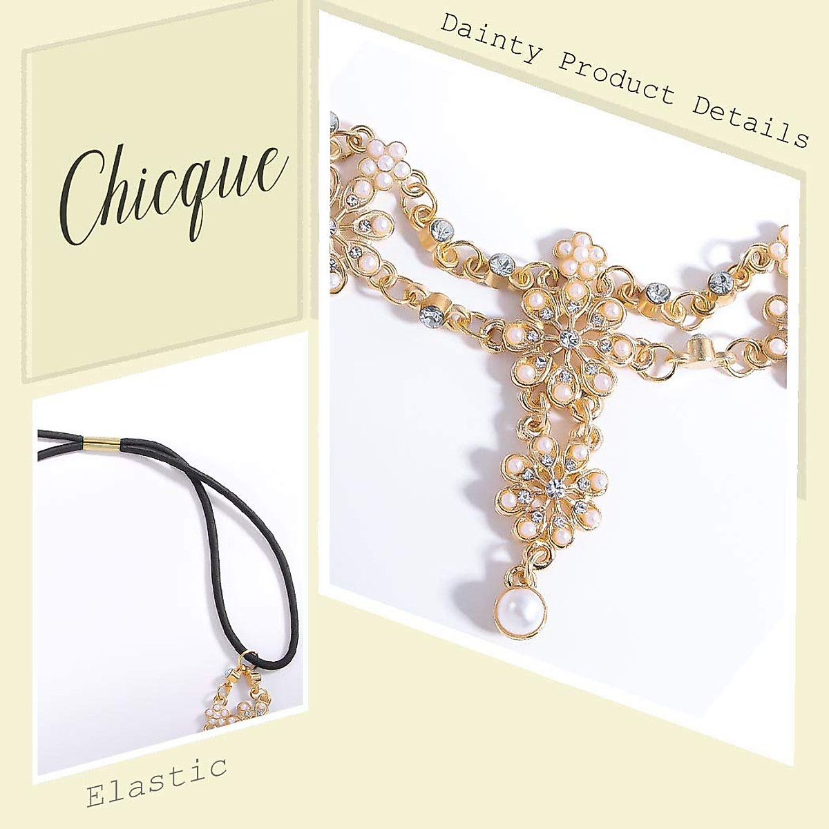 Blindery Gold Head Chain Jewerly Rhinestone Hair Headpiece Wedding Headband Chain Crystal Hair Accessories for Women