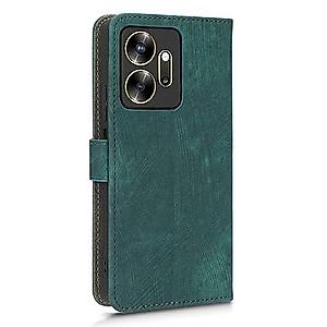 Case Compatible with Infinix Zero 20 X6821,Leather Case with Card Slot.Wallet Design,RFID Protection.Standable Flip Case Green
