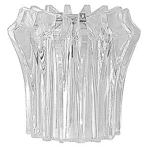 Avalon Plumbing Supply Tub and Shower 3 Piece Faucet Marquis Handles Replacement for Price Pfister Systems, 12 Point Broach, 3 Piece Set of Hot, Cold, Diverter, Clear Acrylic