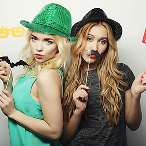 12 Pieces Western Sequin Hat Glitter Sequin Hat Solid Color Dance Hat Retro Disco Cap Unisex Costume Cap for Women Men Party Props Supplies