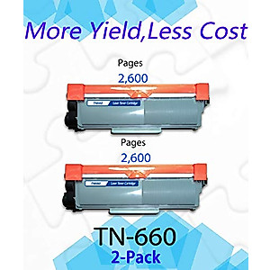 EASYPRINT (Double Black Combo) Compatible Toner Cartridge TN-660 TN660 TN630 TN-630 Used for Brother HL-L2340DW L2380DW L2340DWR DCP-L2500D L2540DNR L2560DW MFC-L2720DW L2700DW L2740DW Printer