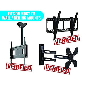 Outdoor TV Cover - 40 / 42 / 43 inch Grey Weatherproof & Waterproof Universal Television Protector for Flat Screen LED, LCD TV Screens w/ Sealed Fit & Remote Storage - Fits Standard Mounts & Stands