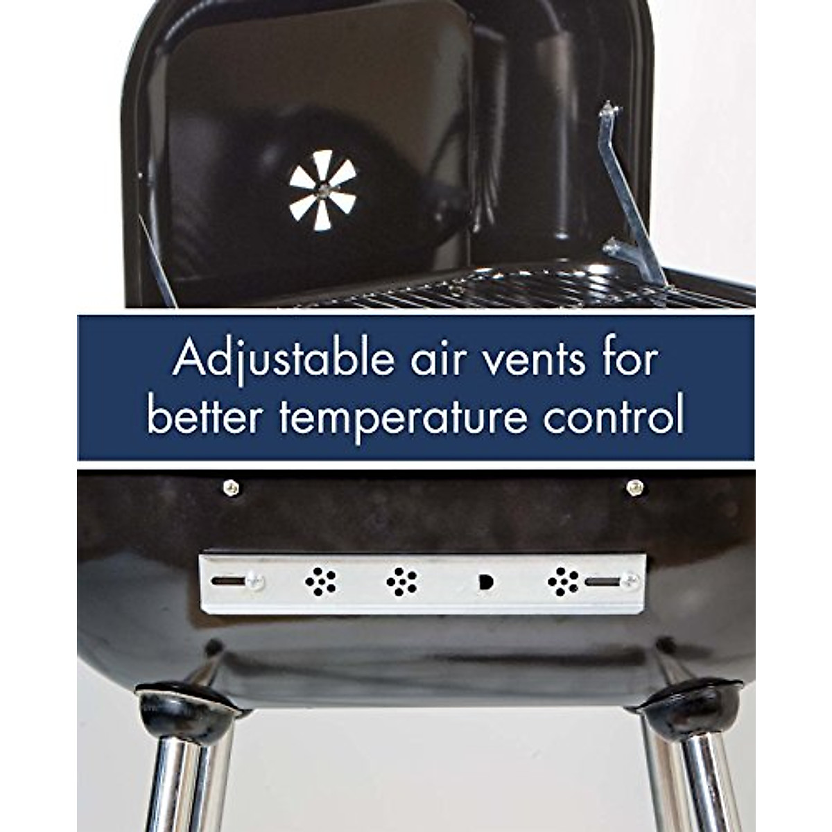 Marsh Allen 18623 22-Inch Covered Charcoal Brazier with Wood Shelf