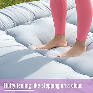 MIRUO Floor Mattress Rv Queen Short Mattress Futon Mattress Sleeping Mat Roll Up Mattress Floor Mattress for Adults Japanese Mattress Car Camping Mattress Queen Size (A-GE11017-M-USAM021)