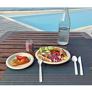 GreenWorks Compostable Forks,100 Count 7" Heavyweight Biodegradable Disposable Cutlery Fork