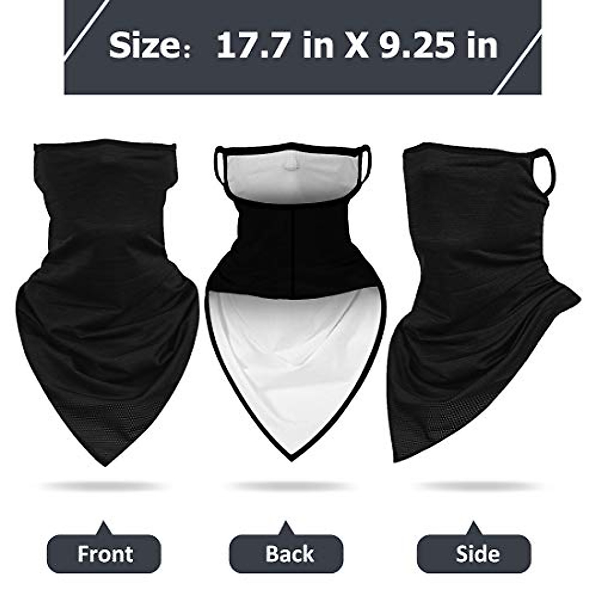 CGTL UV Protection Neck Gaiter Windproof Scarf Ear Loops Face Scarf for Fishing Hunting Kayaking Hiking Cycling Motorcycle Sports Outdoors