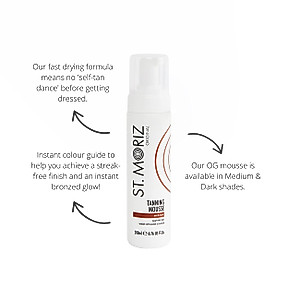 St Moriz 200ml Instant Self Tanning Mousse Medium (Medium Mousse)