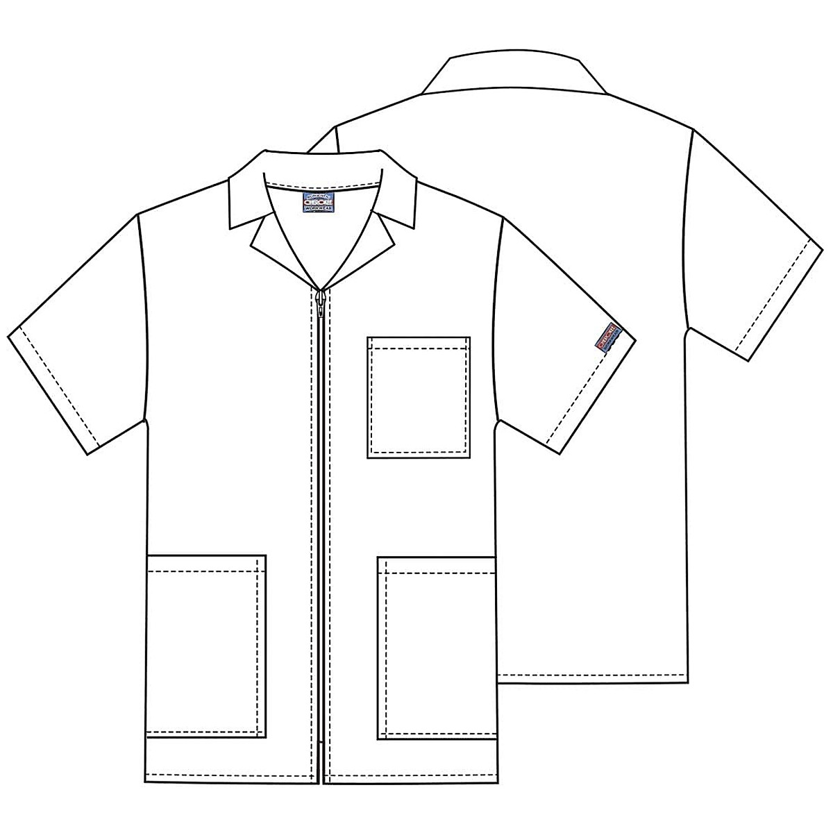 Cherokee Workwear Scrubs Men's Zip Front Jacket, Black, XX-Large