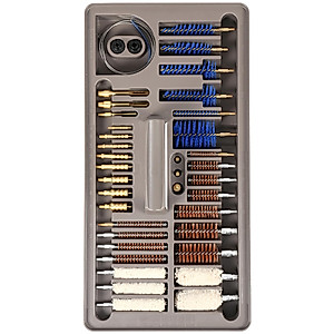 Allen Company Universal Gun Cleaning Kit & Tool Box - Rifle, Shotgun & Handgun Gun Cleaner Kit - 66-Piece - Gun Accessories for Men and Women - Cleaning Kit Gun Case - Black/Gray