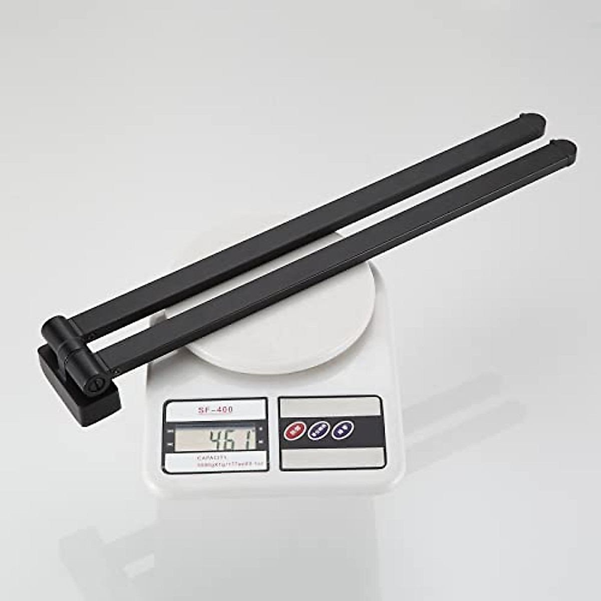 BGL Swivel Towel Rack Black Swivel Towel bar Movable Double Towel Rails Matt Rubber Black Bathroom Accessories