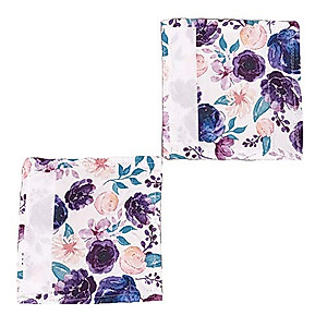 Baby Car Seat Neck Cover, Car Seat Strap Cover, Seat Belt Cushions Pads, Shoulder Strap Protectors, Reversible Pram Harness Covers in Minky Floral, Baby Neck Pad Protector