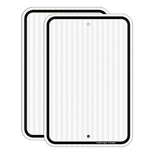 Faittoo Blank Write-On Metal Sign, 2-Pack 18 x 12 Inches Blank Metal Signs, Rust Free Aluminum, Engineer Grade Reflective Material, UV Protected, Weather/Fade Resistant, Easy to Install