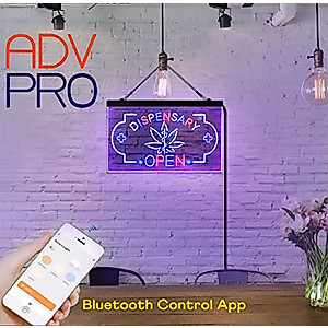 Dispensary Store Open Tri-color Led Neon Sign White & Blue & Orange 17.7 x 13.6 Inches st9s43-i3374-wbo