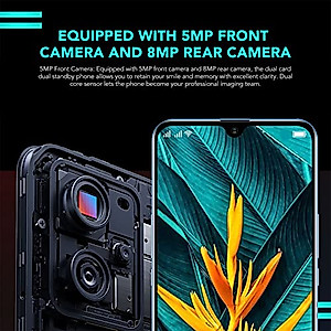 6.1 Inch HD Smartphone Dual SIM Card Mobile Phone, 3G Unlocked Cell Phone Support Face Recognition For 6.0 OS, 3GB 32GB, 6779 10 Core Processor, 5MP 8MP HD Camera, WiFi, FM Radio, 2800mah(Light Blue)