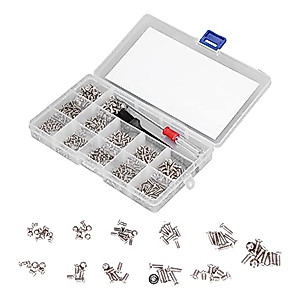 Computer Screw, Flat Head Computer Screws Set Standard Metric 600Pcs Replacement M2 M2.5 M3 Non Slide for Laptop(Silver)