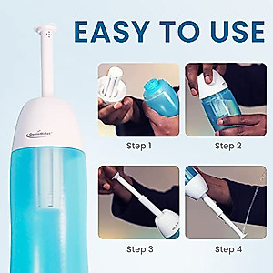 GenieBidet On The Go Portable Bidet, Travel Bidet with Telescoping Nozzle Spray, Handheld Bidet, Leak & Mess Free Butt Shower, Replaces Wet Wipes, Discreet Pull-String Pouch