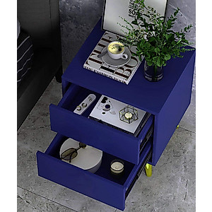 17.7" x118" Yasinet Dark Blue Peel and Stick Wallpaper Blue Contact Paper Waterproof Self Adhesive Removable Blue Wall Paper Textured Wallpaper Decorative for Wall Covering Countertop Table Vinyl Film