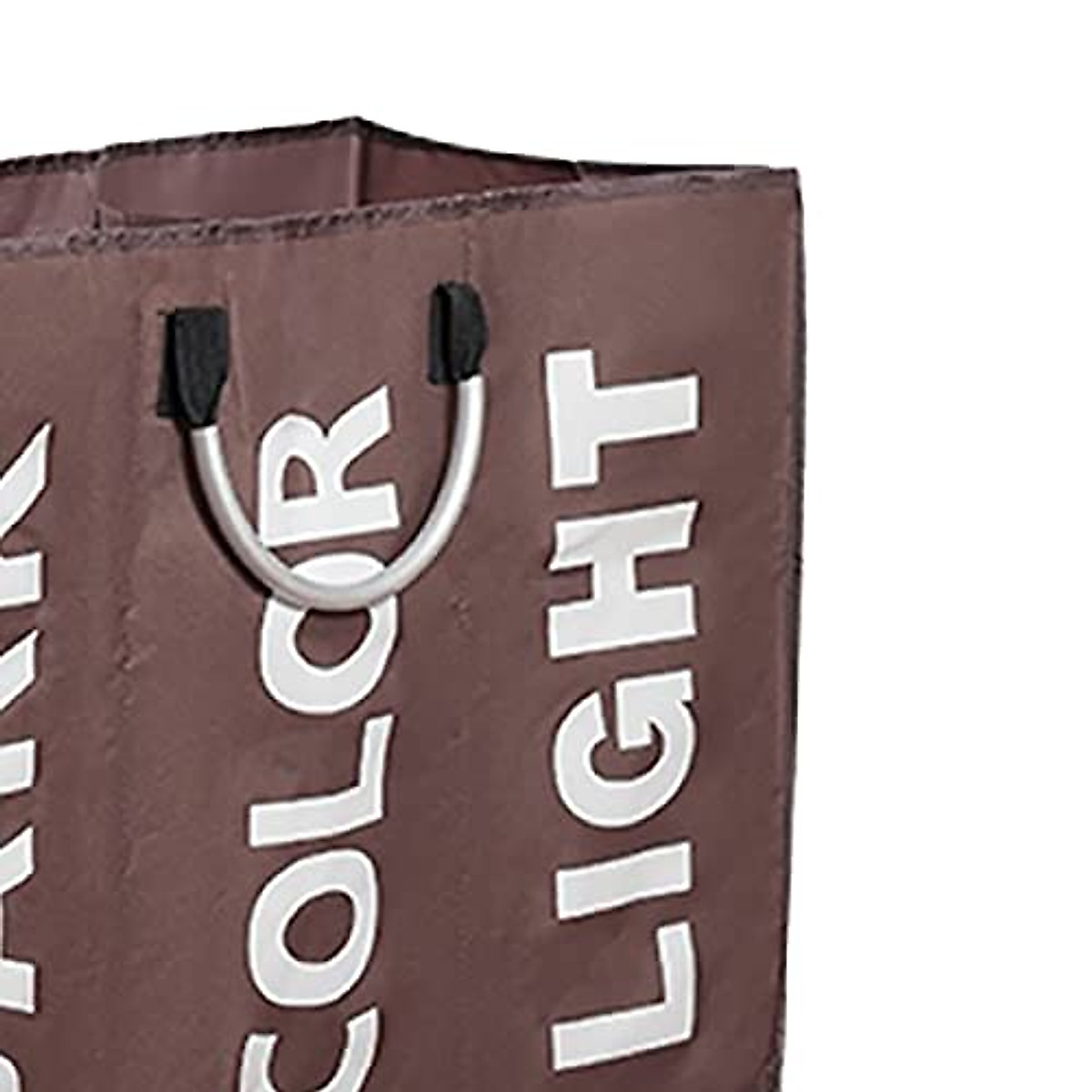 Yuehuamech Laundry Baskets 3 Sections Laundry Hamper with Handles Collapsible Dirty Clothes Sorter Basket Laundry Basket Bag Washing Bin for Closet Dorm Bathroom