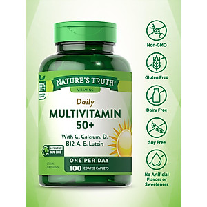 Multivitamin for Adults 50+ | Non-GMO & Gluten Free Daily Supplement | Plus Vitamin D, C, and B Vitamins | By Nature's Truth