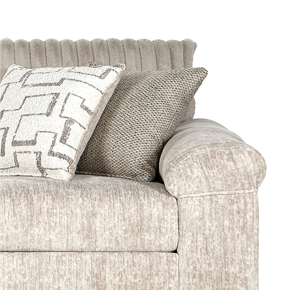 Roundhill Furniture Nason Wide Wale Corduroy Sofa, Parchment