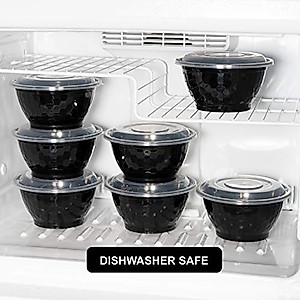 Freshware Meal Prep Containers [10 Pack] Bento Box, Food Storage Containers, Plastic Bowls with Lids for Soup and Salad, BPA Free, Stackable, Lunch Boxes, Microwave/Dishwasher/Freezer Safe (42 oz)