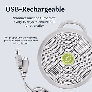 Yogasleep Hushh Portable White Noise Sound Machine For Baby, 3 Soothing Natural Sounds With Volume Control, Compact Size, Noise Canceling For Sleep Aid, Office Privacy, & Meditation, Registry Gift