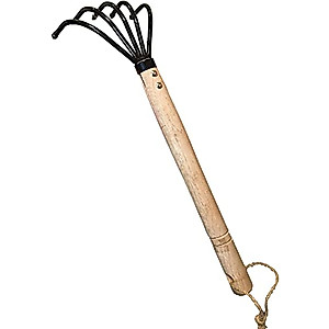 Garden Guru Hand Rake Cultivator Claw Soil Tiller - Military Grade Steel - Rust Resistant - 5 Tine Japanese Ninja Claw - Comfortable Wood Handle - Perfect Pulverized and Aerated Soil