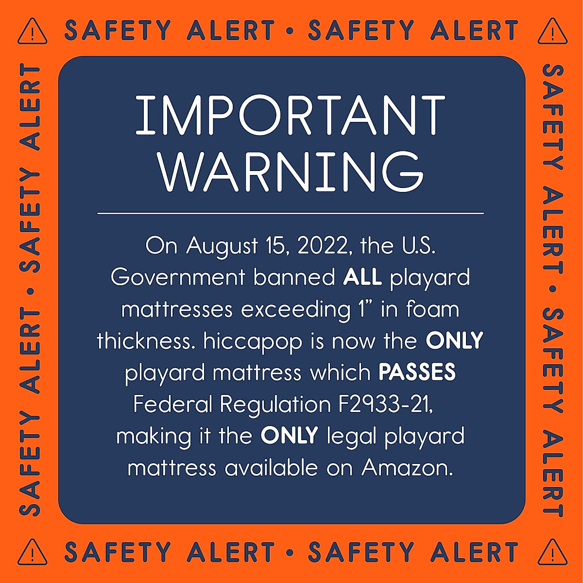 hiccapop Pack and Play Mattress Pad for (38"x26"x1") Portable Crib Playpen | Playard Pack N Play Mattress Topper with Travel Carry Bag & Soft Washable Cover