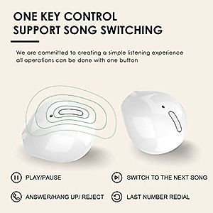 Xmenha Smallest Invisible Earbuds Wireless Bluetooth Secret Hidden Headphones for Work Small Tiny Ear Buds for Sleeping Music Comfort Mini Sleep Earbuds for Side Sleepers-Beige