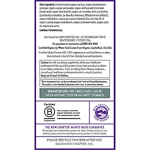 New Chapter Men's Multivitamin 40 plus for Energy, Heart, Prostate + Immune Support with Fermented Nutrients - Every Man's One Daily 40+, Made with Organic Vegetables & Herbs, Non-GMO - 72 ct