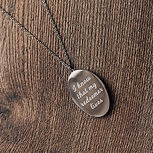 Silver LDS Christus Statue Pendant Necklace Inspirational Statue of Jesus Christ Necklace