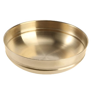 Hemoton Stainless Steel Bowl Soup Bowls Pasta Serving Bowl Asian Dishes Multipurpose Bowl Porcelain Tableware for Salad Soup Rice Cold Noodle Golden