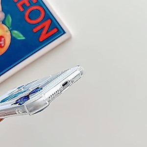 Tuokiou Case for iPhone XR, Butterfly Clear Mood Card Slot Case, Slim Fit Printing Soft TPU Wallet Case with Bumper,Cute Card Holder Pocket Case for Apple iPhone XR 6.1 inch