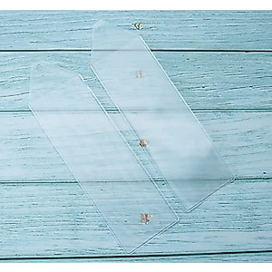 Sowaka 5 Sheets Bookmark Sleeves with 5 Pcs Colorful Tassels Plastic Clear Book Markers Cover Holder with Hole Photo Booth Sleeve for DIY Crafting Christmas Valentine’s Day Parties Supplies (20 X 5.8)