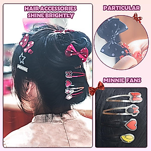 Disney Minnie Mouse Hair Accessories Set for Kids, Perfect for Parties, Sleepovers and Makeovers, Ages 3+, By Townley Girl