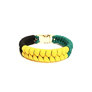 TRU550 Flag of Jamaica Mens & Women Paracord Survival Bracelet Jewelry Jamaican Flag (Size 8.5 inches)