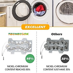 【Upgraded】DC47-00019A Dryer Heating Element for Samsung Dryer DV40J3000EW/A2 DV42H5000EW/A3 DV45H7000EW/A2 DV48H7400EW/A2 - Includes DC32-00007A Dryer Thermistor DC47-00016A DC96-00887A Thermal Fuse